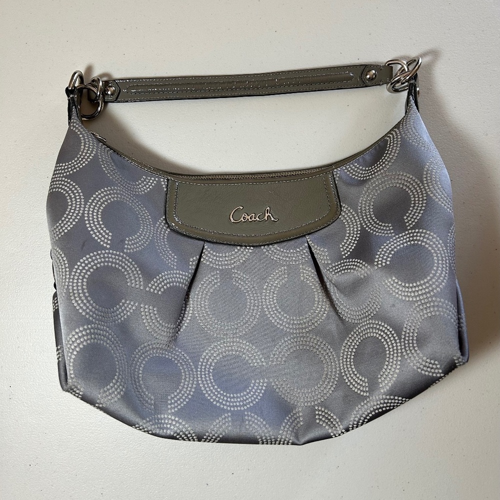 Coach Monogram Signature Logo Shoulder Bag - Gem